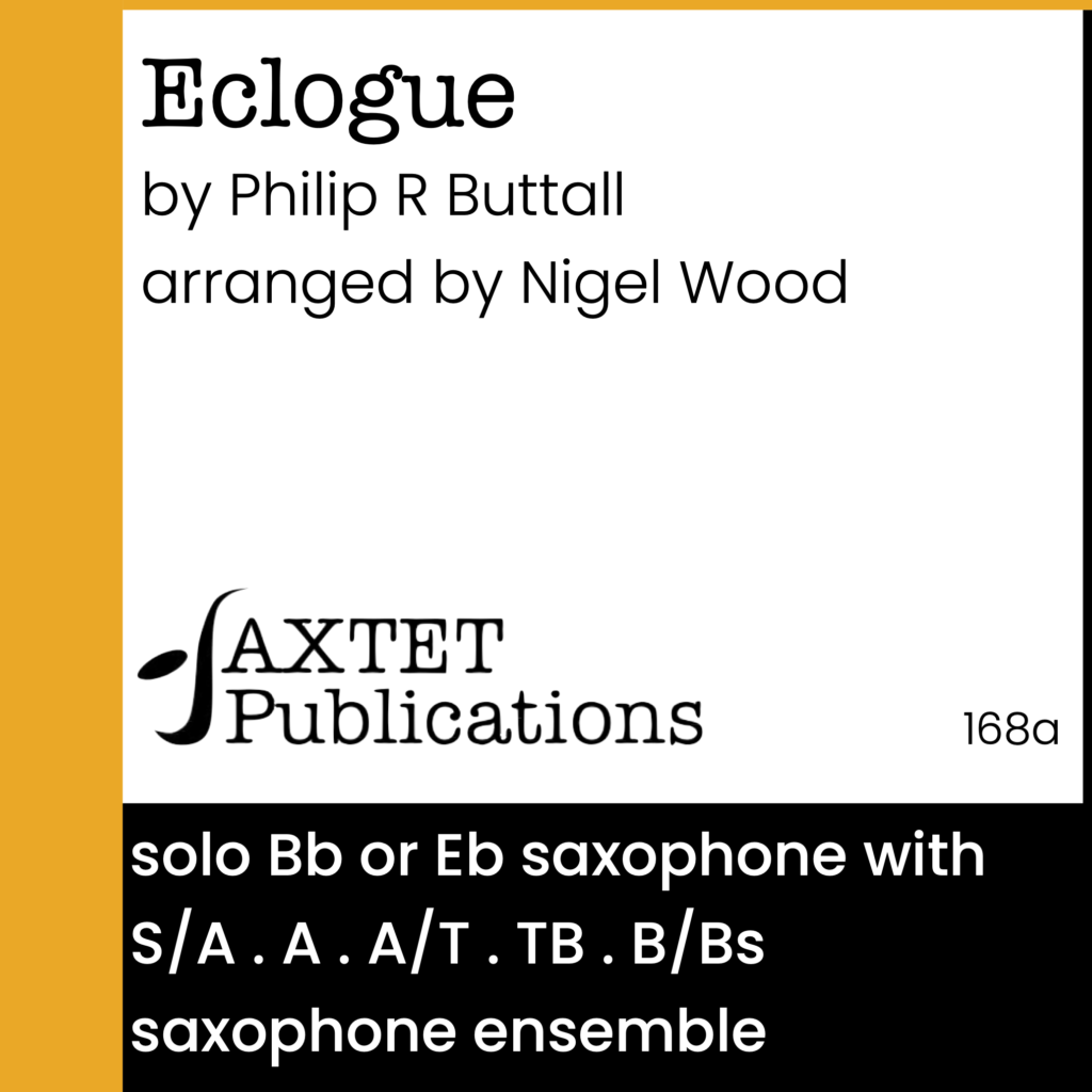 Eclogue - Saxtet Publications