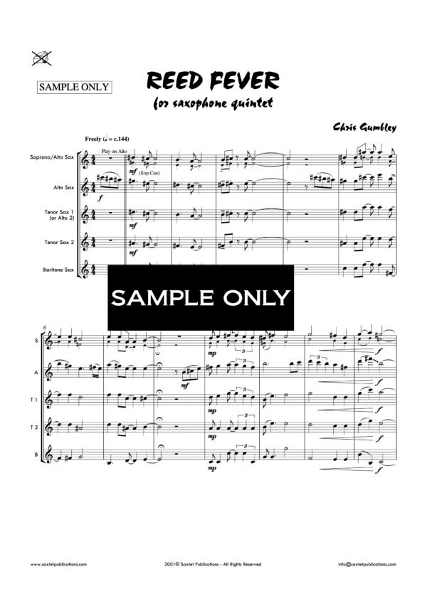 Reed Fever - Saxtet Publications