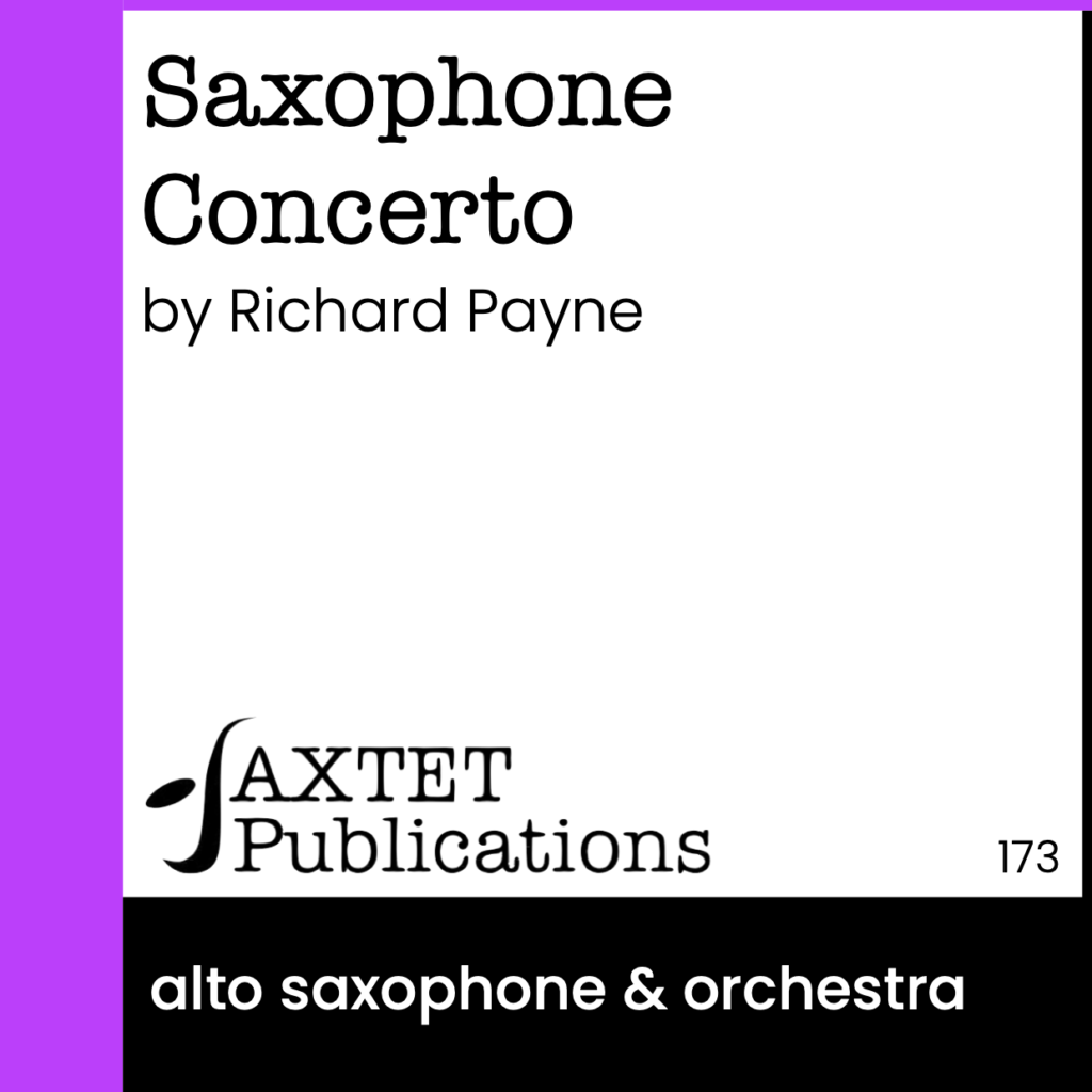Saxophone Concerto - Saxtet Publications